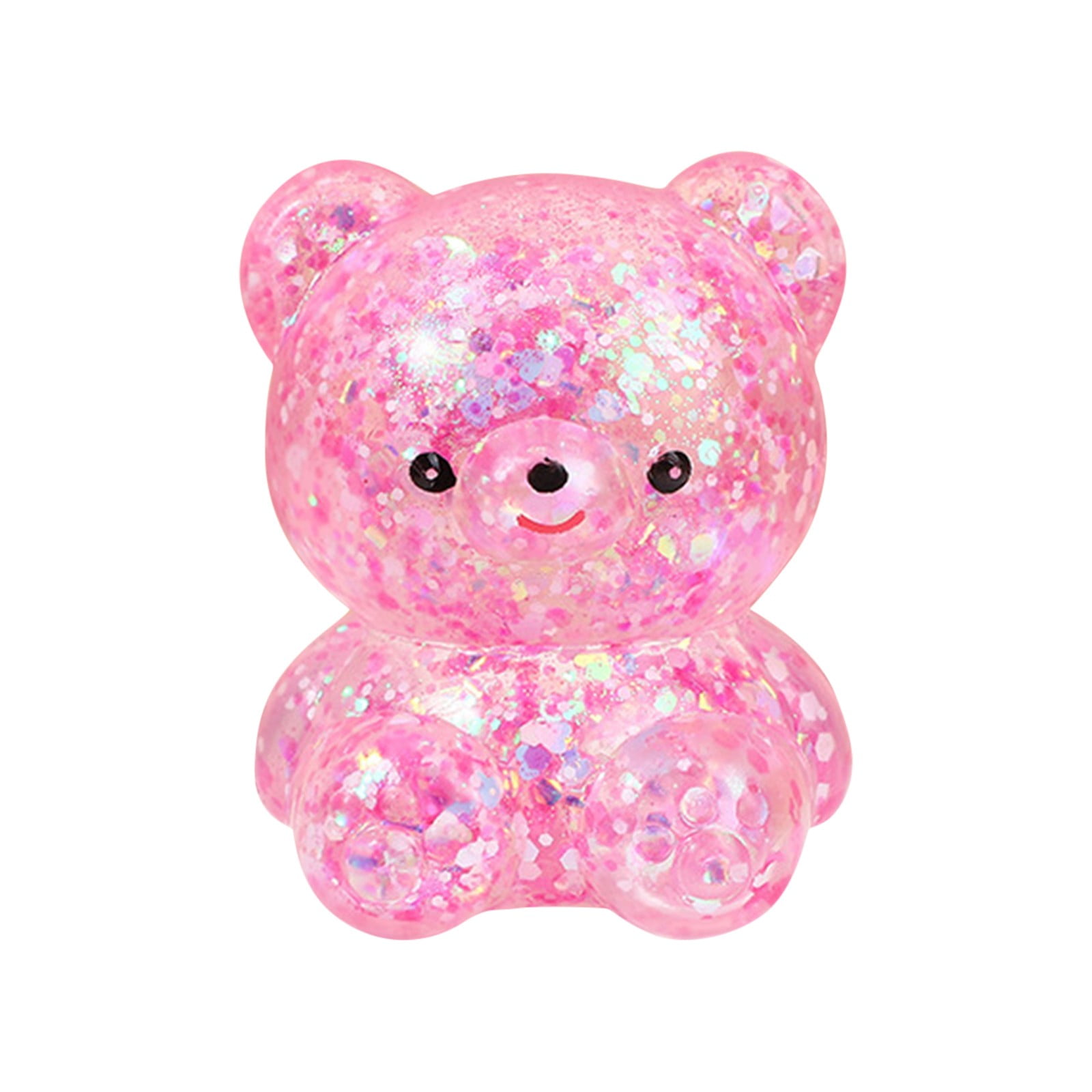 Squishy Glitter Bear Small Cute Animal Squishy Fidget Toys for Kids ...