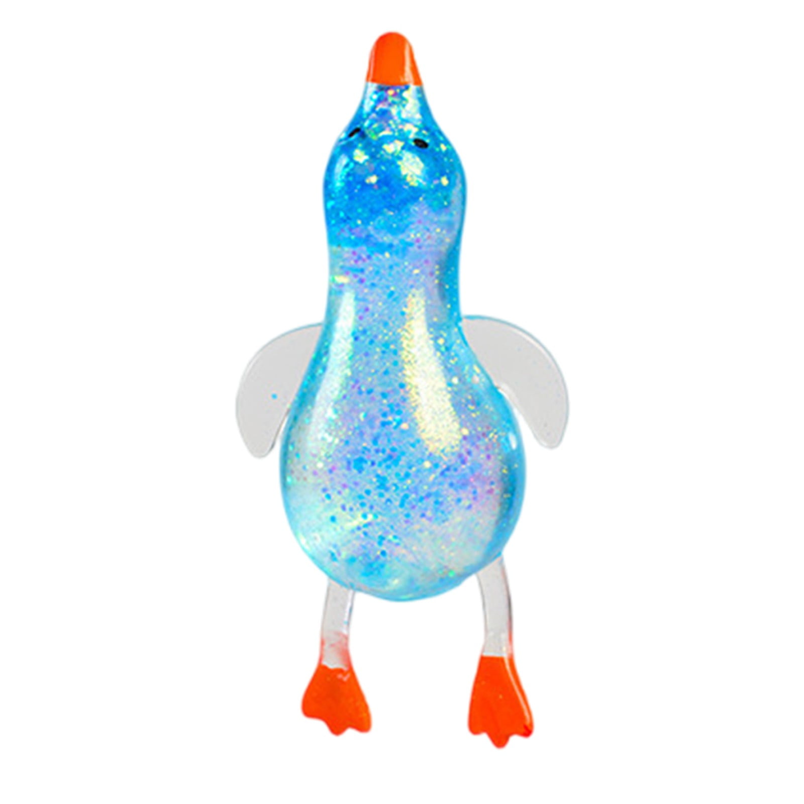 Squishy Glitter Duck Toy for Stress Relief, Squeeze Sensory Fidget Toy ...