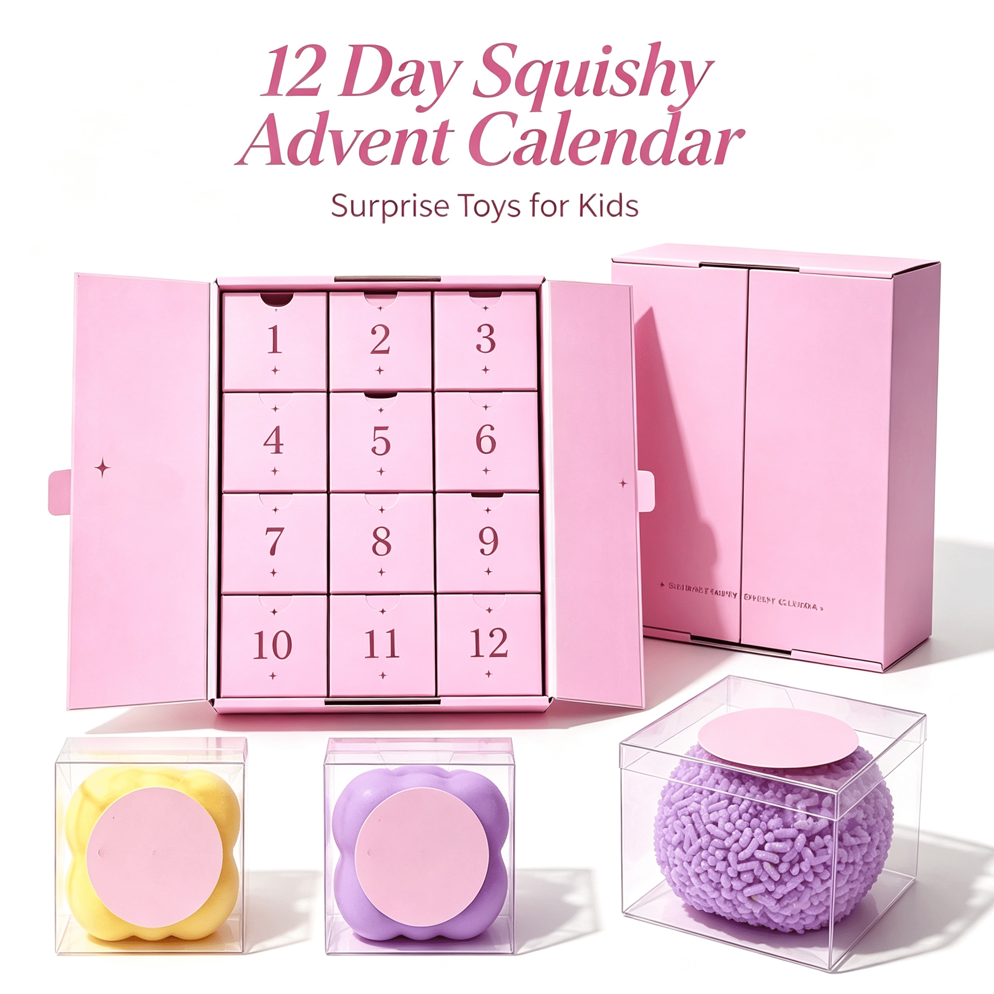 Squishy Society Christmas Advent Calendar, 12 Unique Squishy Toys ...