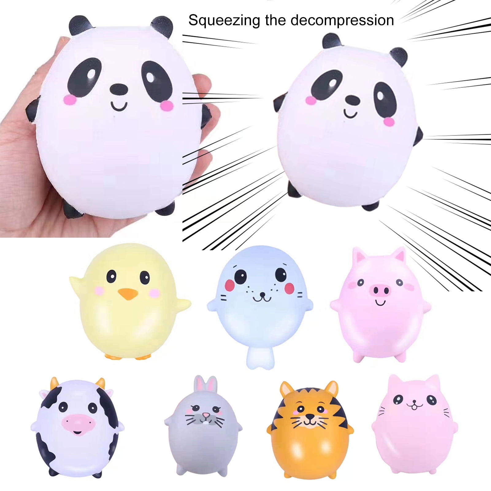 Squishy Toy - Lovely Shape Anxiety Relief Soft Children Squishy Animal ...