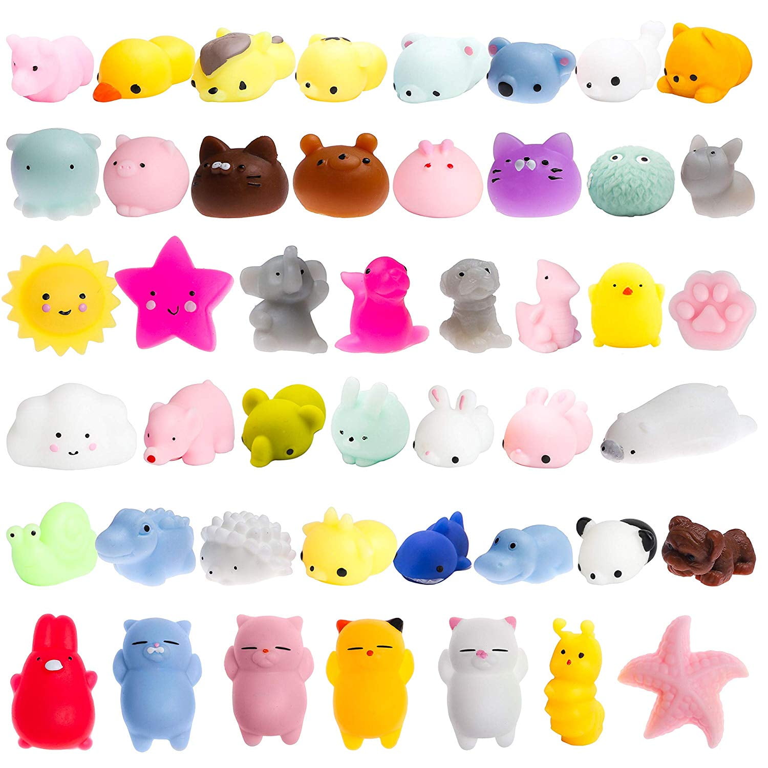 36 Pack Mini Mochi Squishies - Squishy Toys, Party Favors, Stress ...
