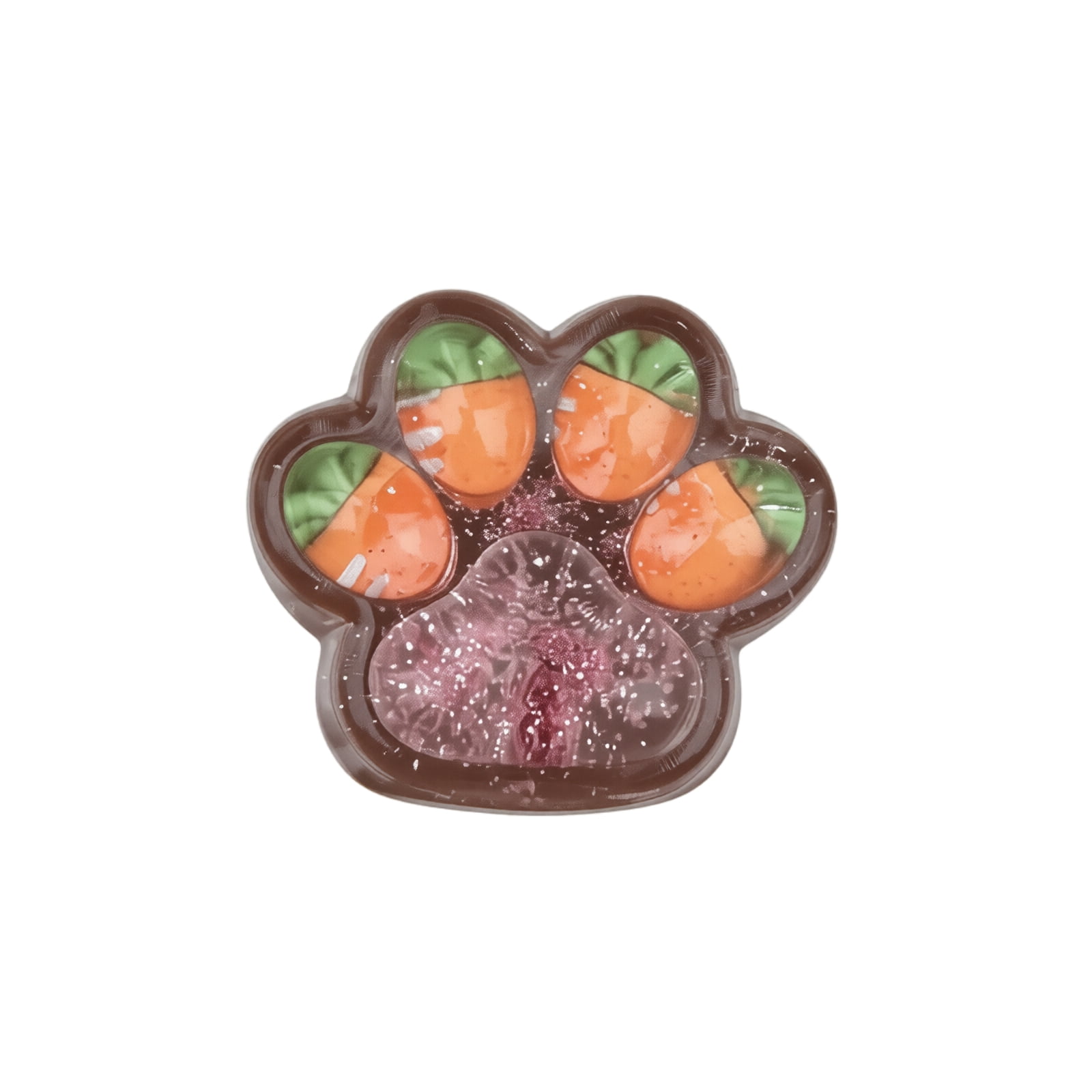 Squishy Transparent Cat Paw Squeeze Fidget Toys, Colorful Kawaii Fufu ...