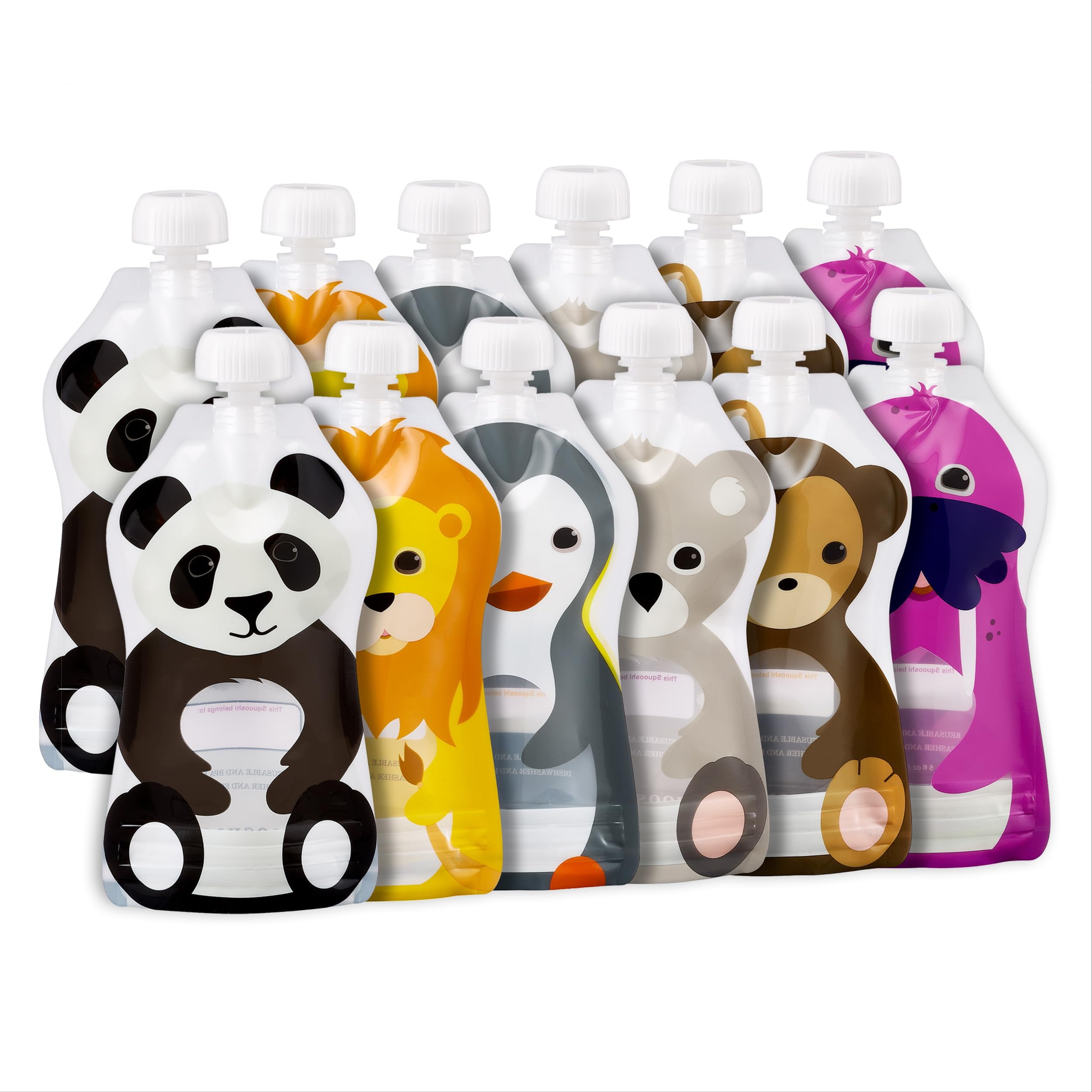 Squooshi Reusable Baby Food Pouches for Toddlers MDH1| BPA Free Plastic, Food Safe, Freezer Safe ...