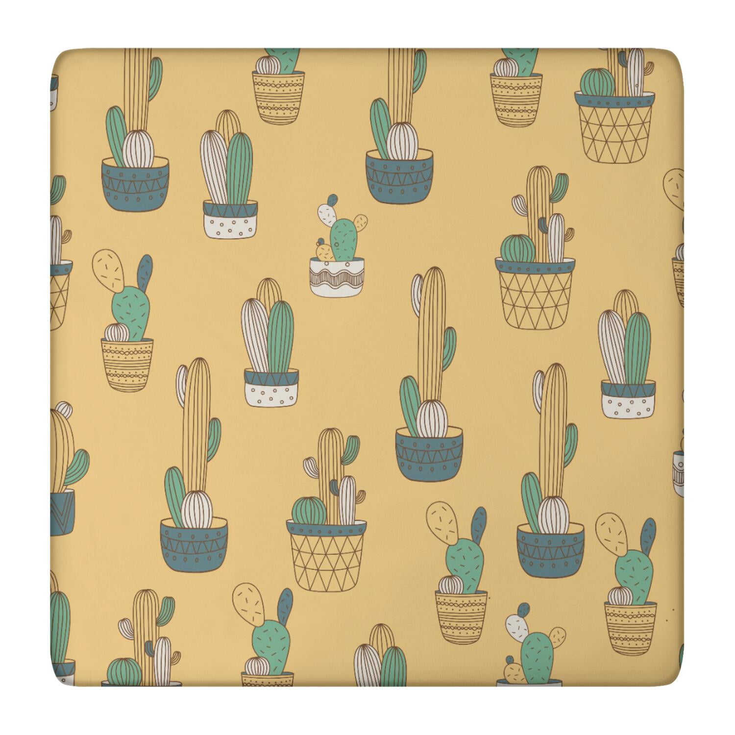 Squre Tablecloth Fitted Elastic Table Cover with Aesthetic Succulent ...