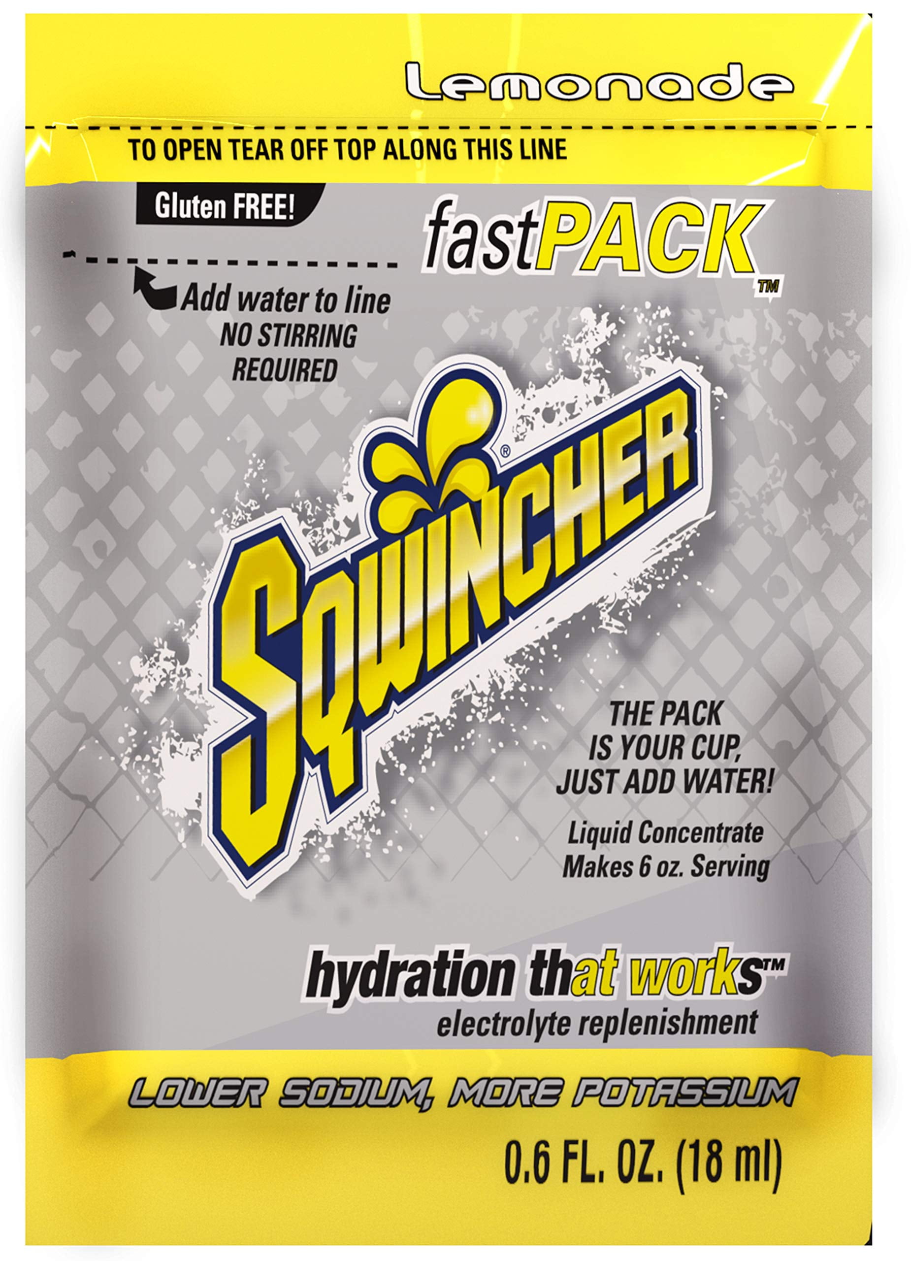 Sqwincher 015303-La Fast Pack Liquid Concentrate Packet, 6 Oz, Yellow ...