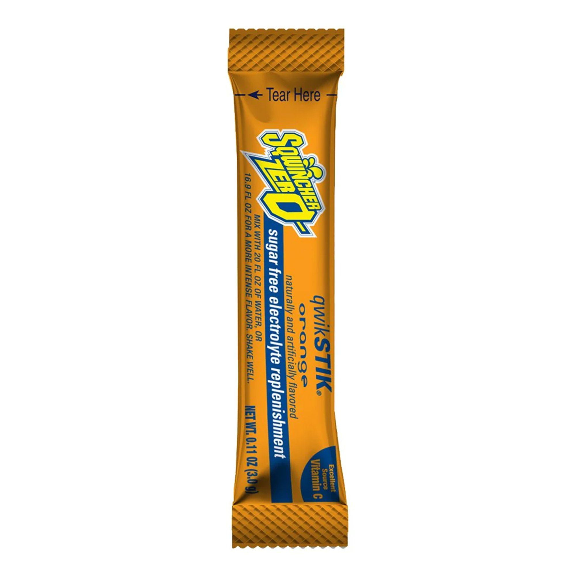 Sqwincher Quik Stik Zero Orange Electrolyte Replenishment Drink Mix (PK ...