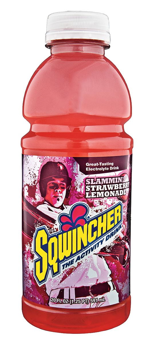 Sqwincher Sports Drink, 20 oz Bottle, Strawberry Lemonade Flavor ...