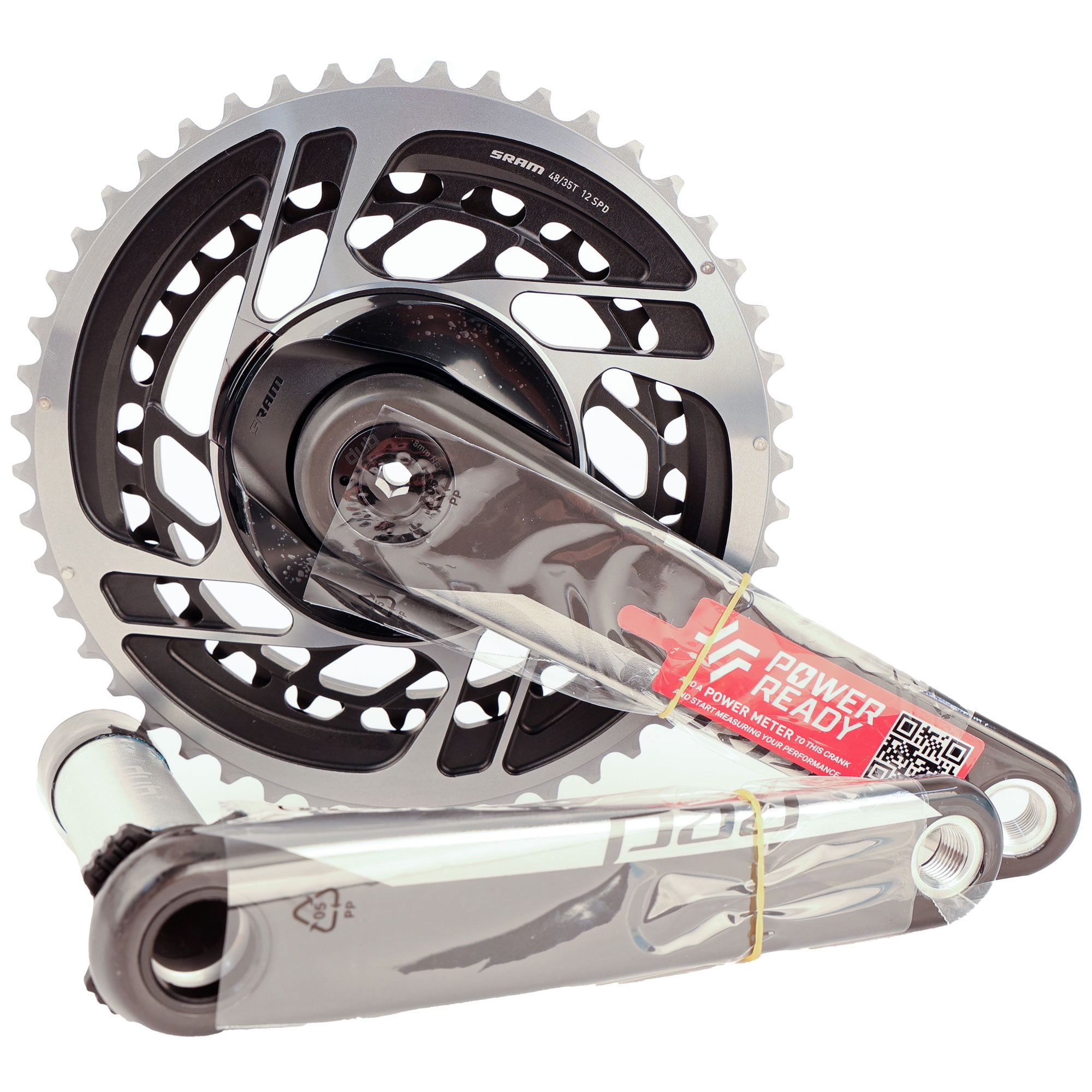 SRAM RED AXS 12-Speed Bicycle Crankset, DUB Spindle, 165mm Crank Arms, 46/33T Chain Gear, Bottom ...