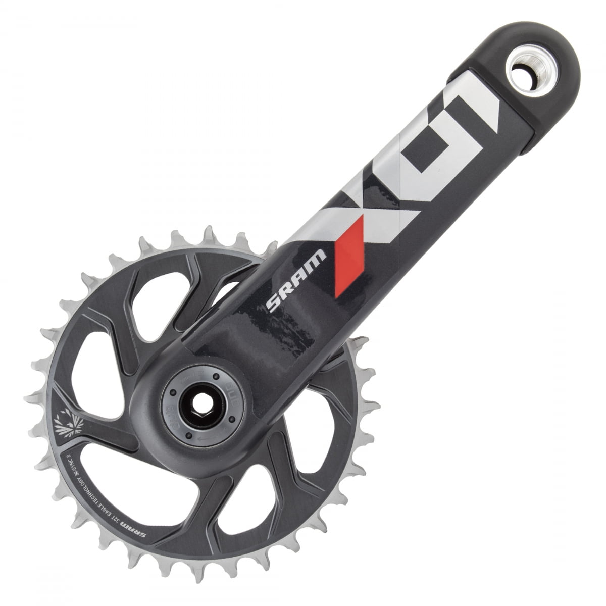 Sram X01 Eagle Crankset 170x32 1x12 Speed Carbon Fiber Red DUB Spindle ...