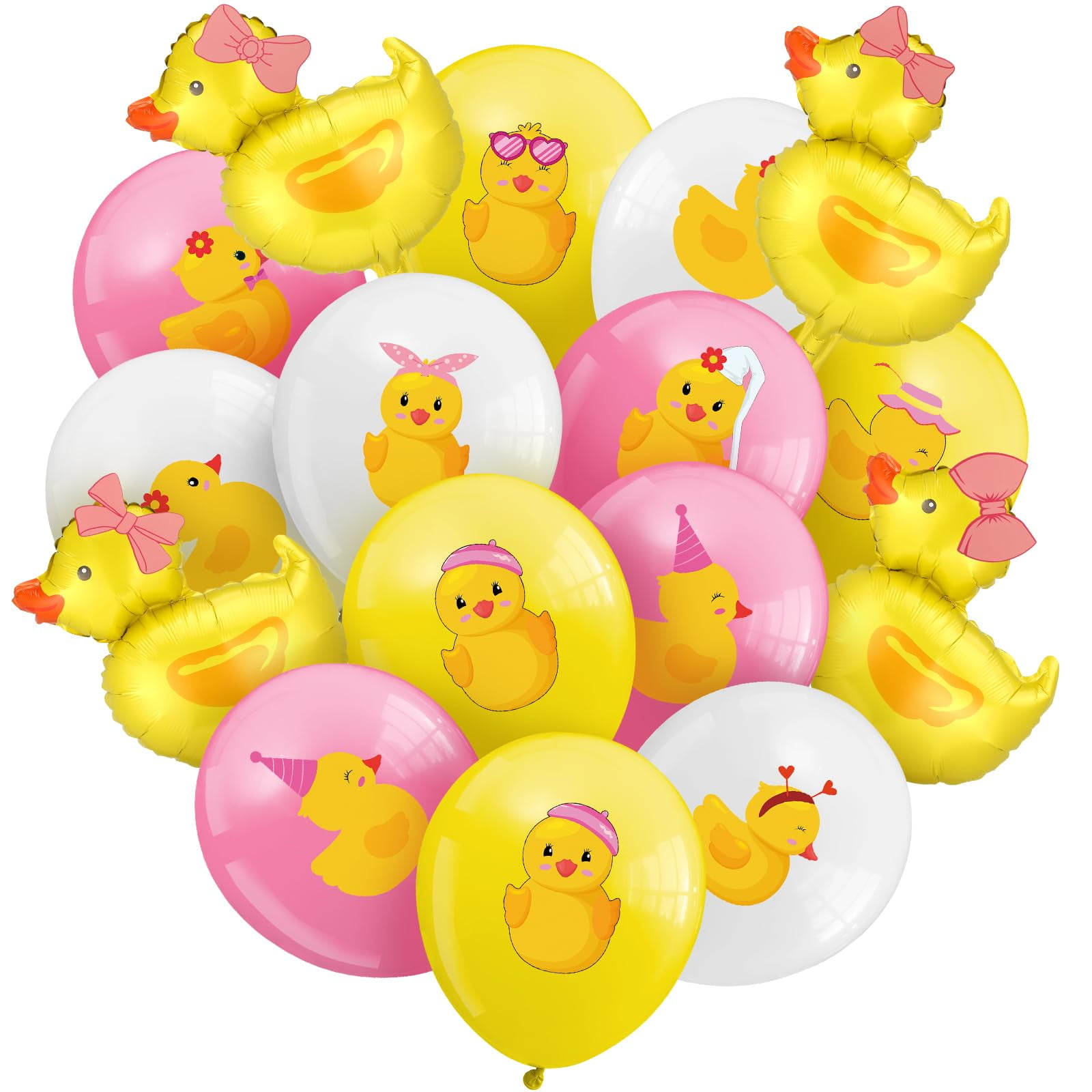 Sratte 40 Pcs Duck Balloon Rubber Duck Party Decorations 12 Inch Duck ...