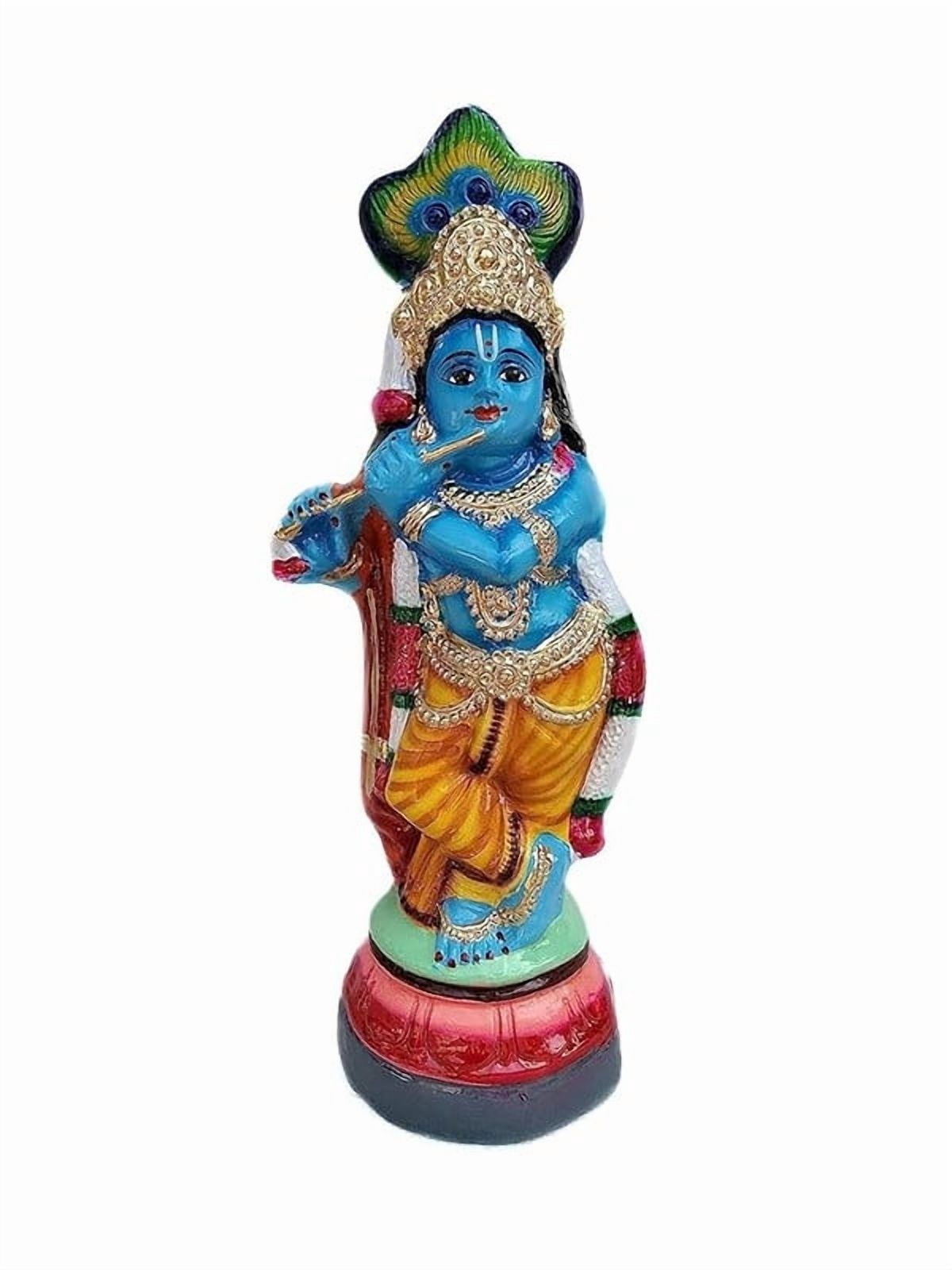 Sreeshylam Enterprises Paper Mache Vishu Kani Krishna Idol, 30 cm, Blue ...