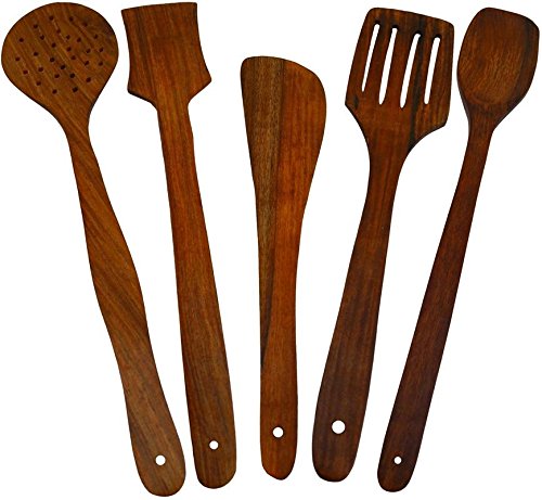 Sri Balajee Bangles Handmade Wooden NonStick Serving and Cooking Spoon ...