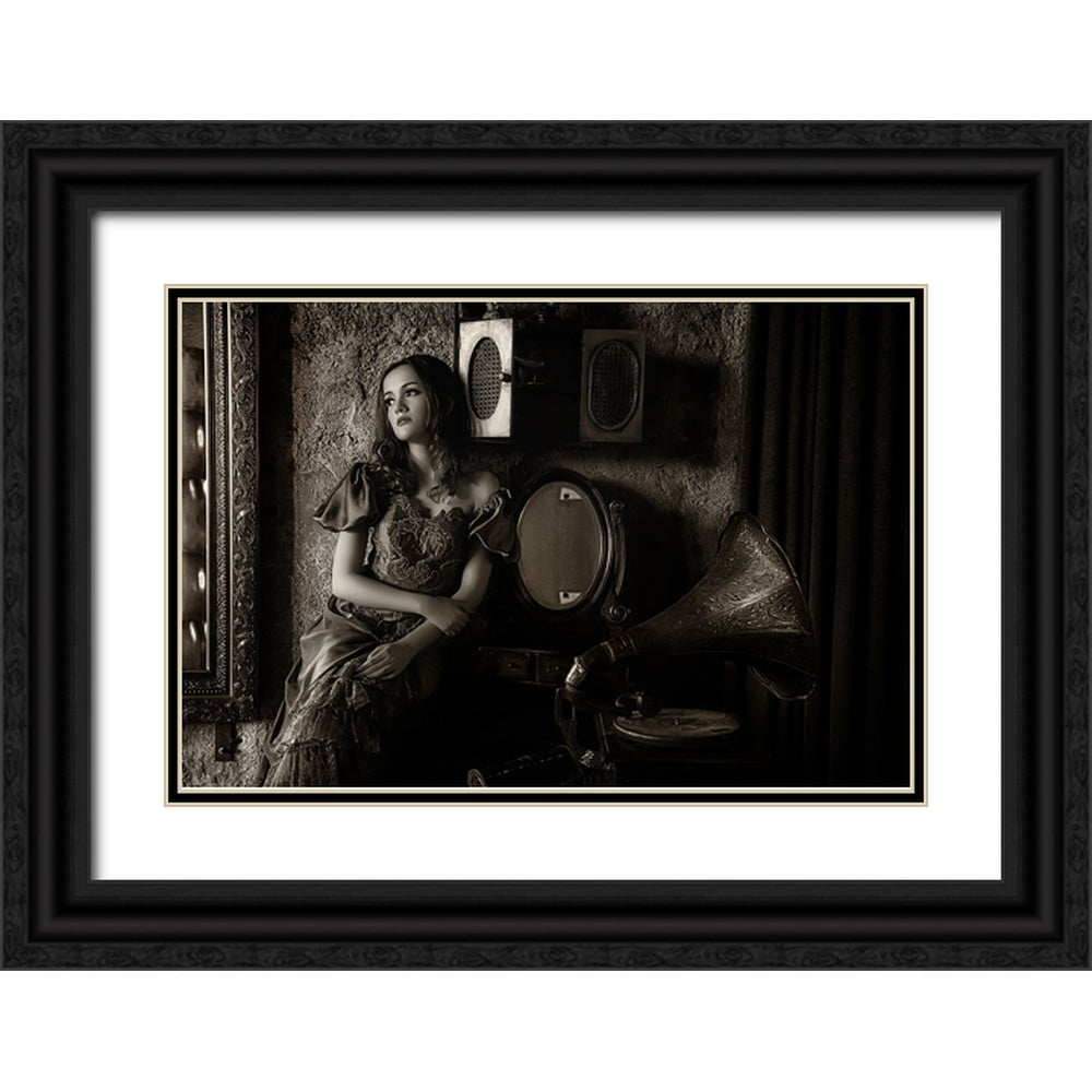 Sri Hatmoko, Pramujo 14x11 Black Ornate Wood Framed with Double Matting Museum Art Print Titled ...