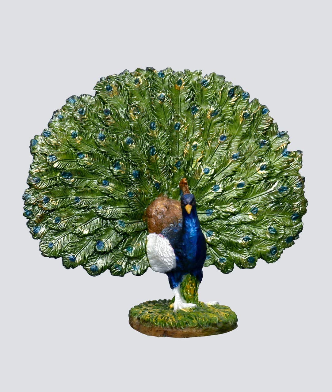 Sri Krishna Culture™ Hand Crafted 3D Peacock with Open Feathers-Hindu ...