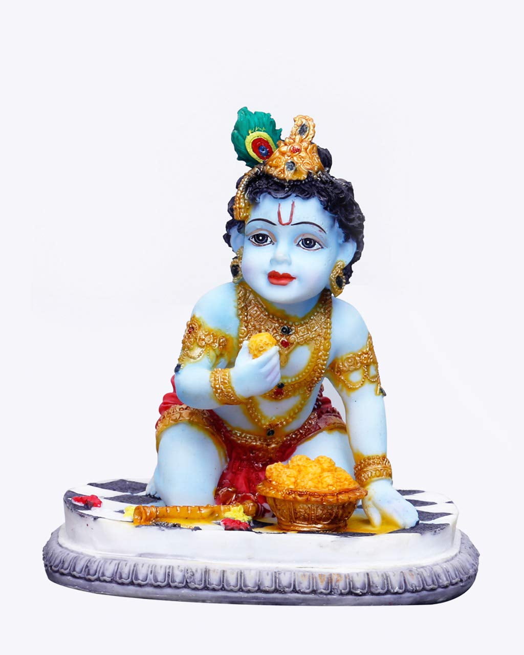 Sri Krishna Culture- Hand Crafted Baby Krishna On Knees-Hindu God and ...