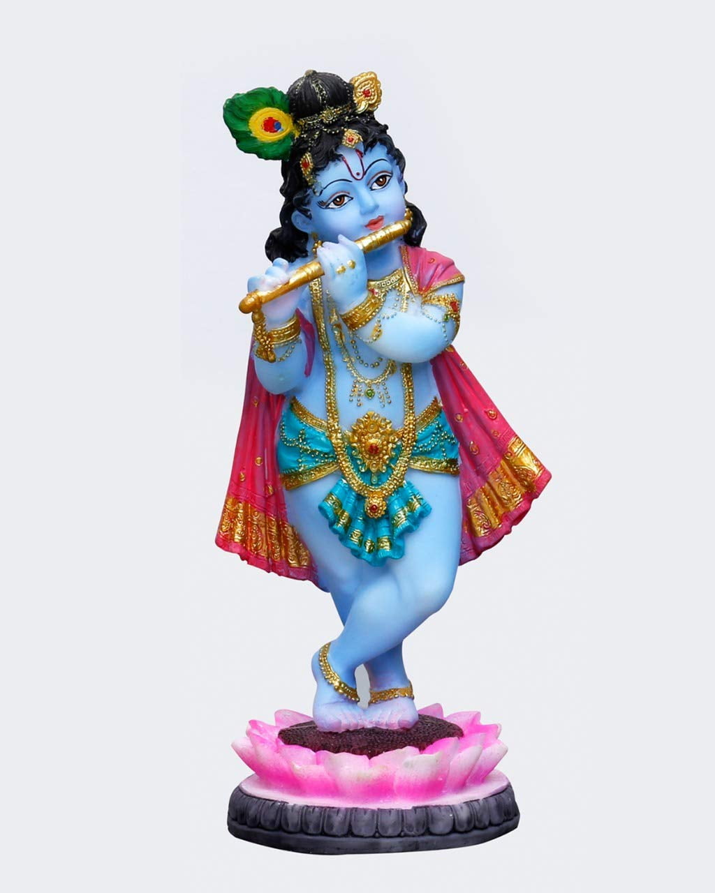 Sri Krishna Culture Hand Crafted Baby Krishna Murti Standing on Lotus ...
