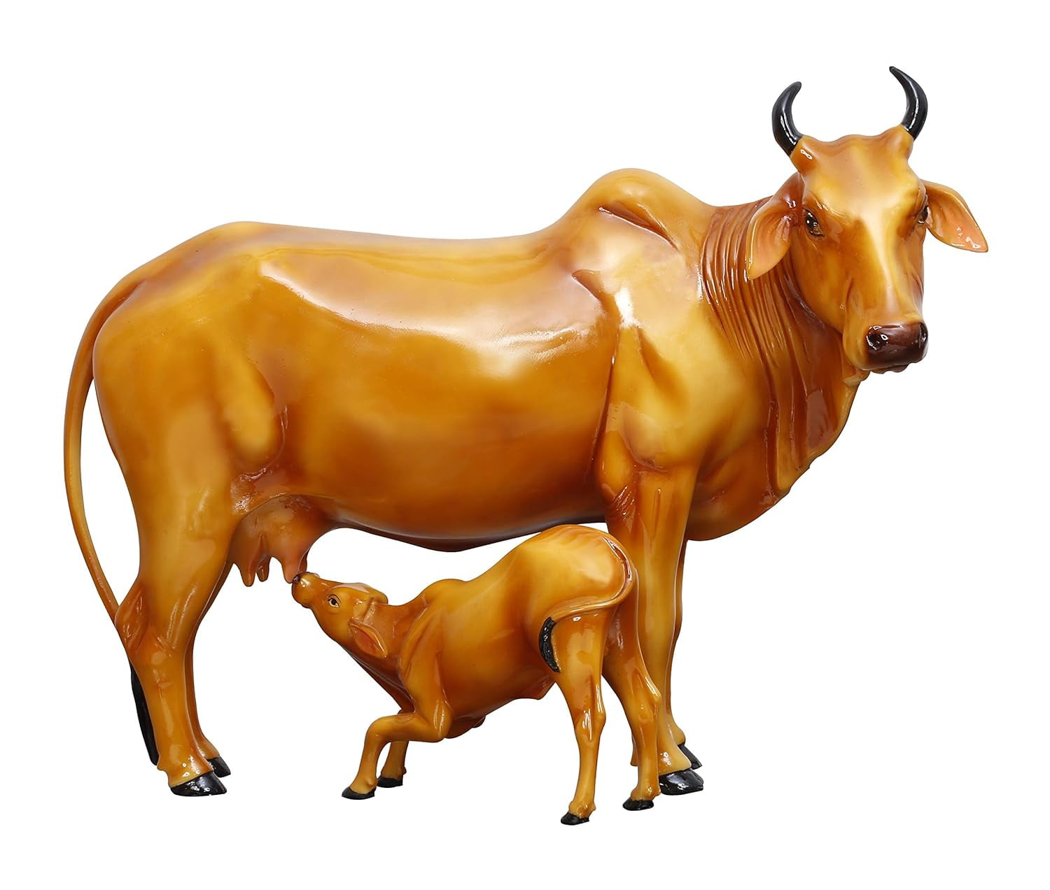 Sri Krishna Culture™ Hand Crafted Large Cow Gau MATA Murti and Calf ...