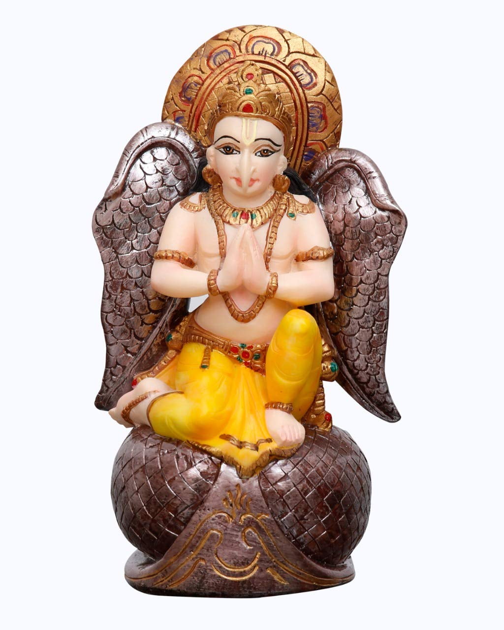 Sri Krishna Culture Hand Crafted Large Sitting Garuda Dev-Hindu God and ...