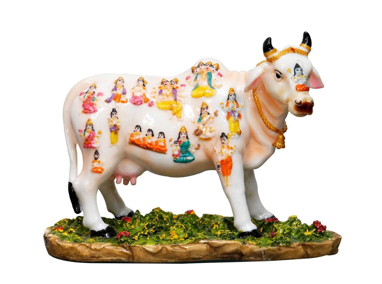 Sri Krishna Culture-Large Kamdhenu Cow Gau MATA Murti-Hindu God and ...