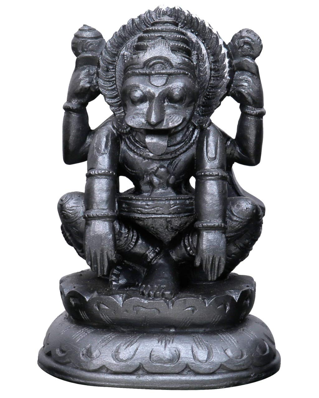 Sri Krishna Culture- Large Narsimha Deva & Laxmi Ji On Lotus Base-Hindu ...