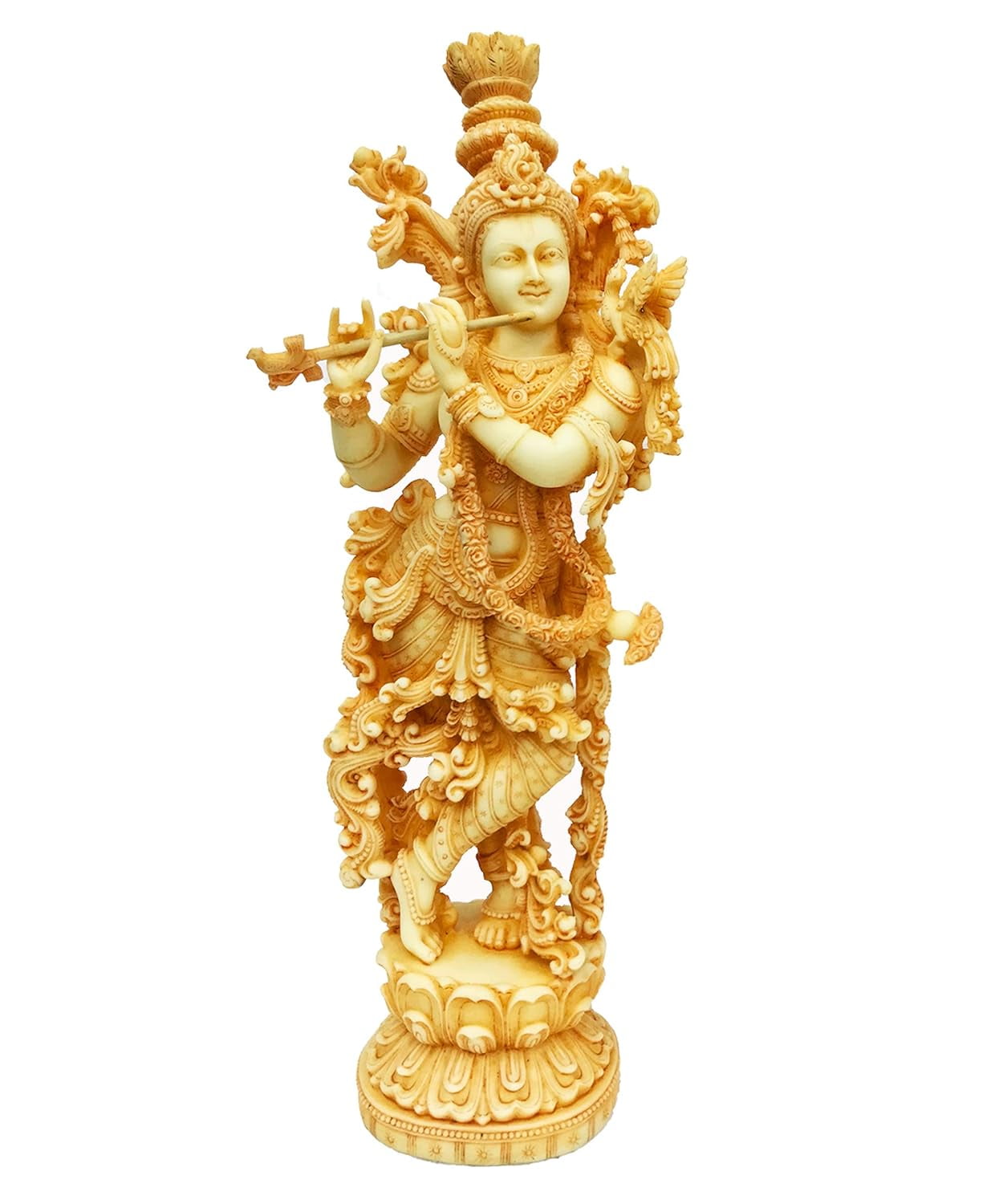 Sri Krishna Culture Very Large Standing Carved 4D Krishna Murti Playing ...