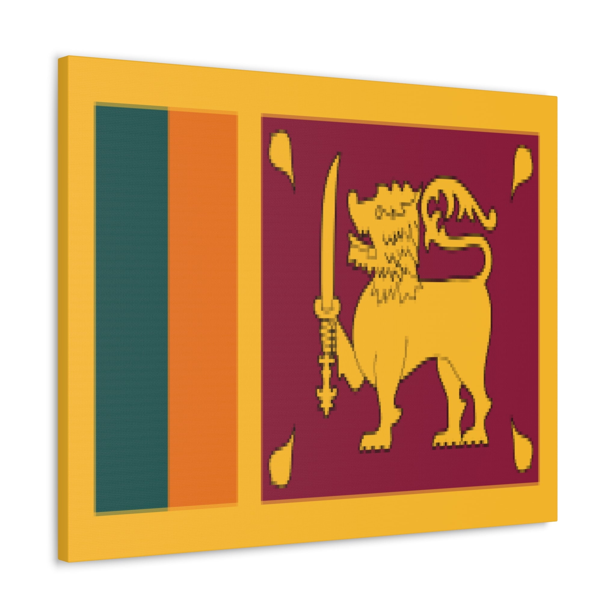 Sri Lanka Country Flag Canvas Vibrant Wall Art Unframed Home Decor ...