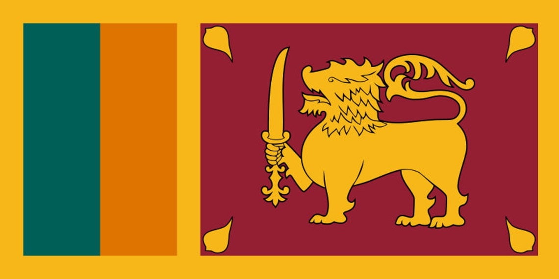 Sri Lanka Flag Decal Sticker - 6 inches wide - Walmart.com