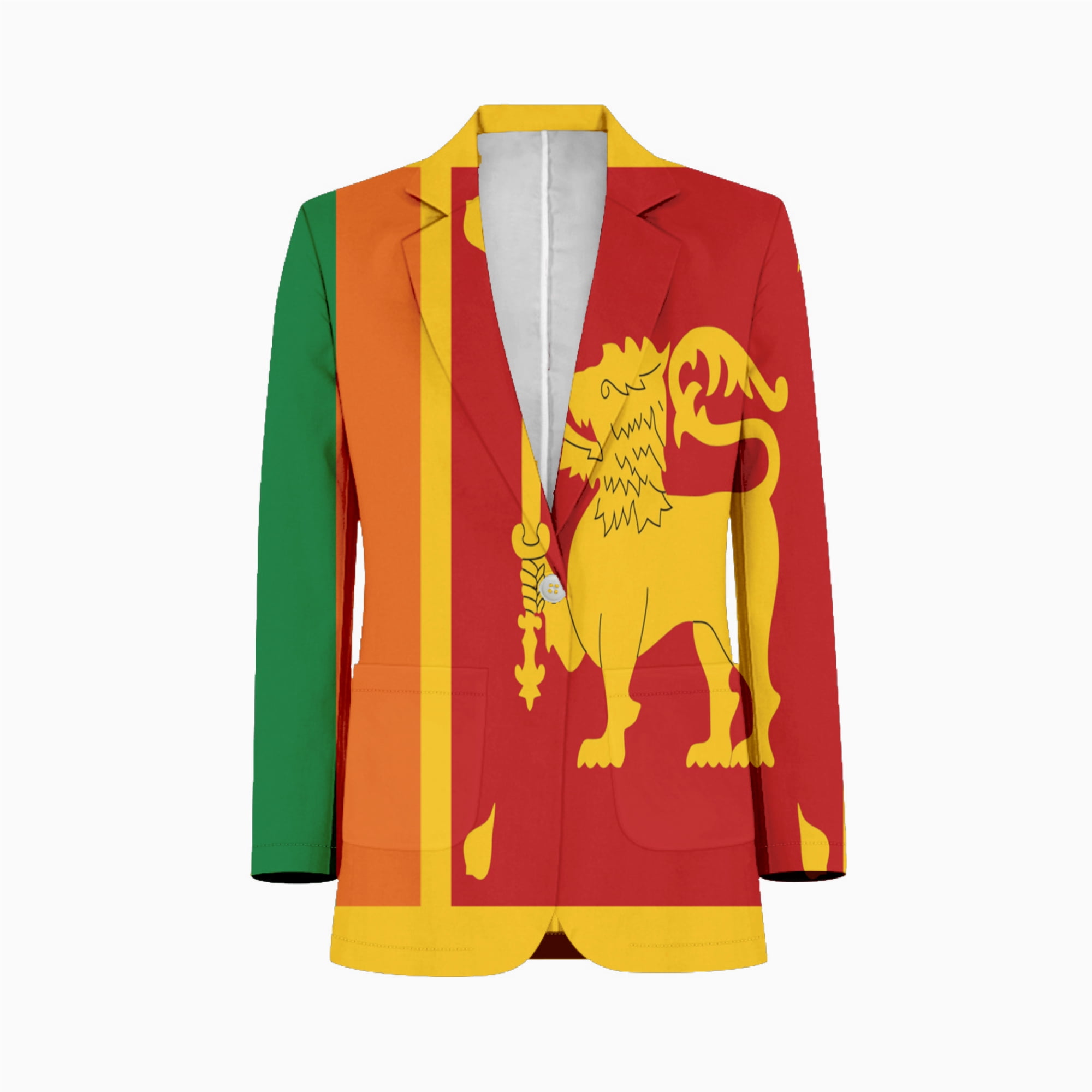 Sri Lanka flag Mens Suits Shawl Collar Slim Fit Suit Mens Groom Jacket ...