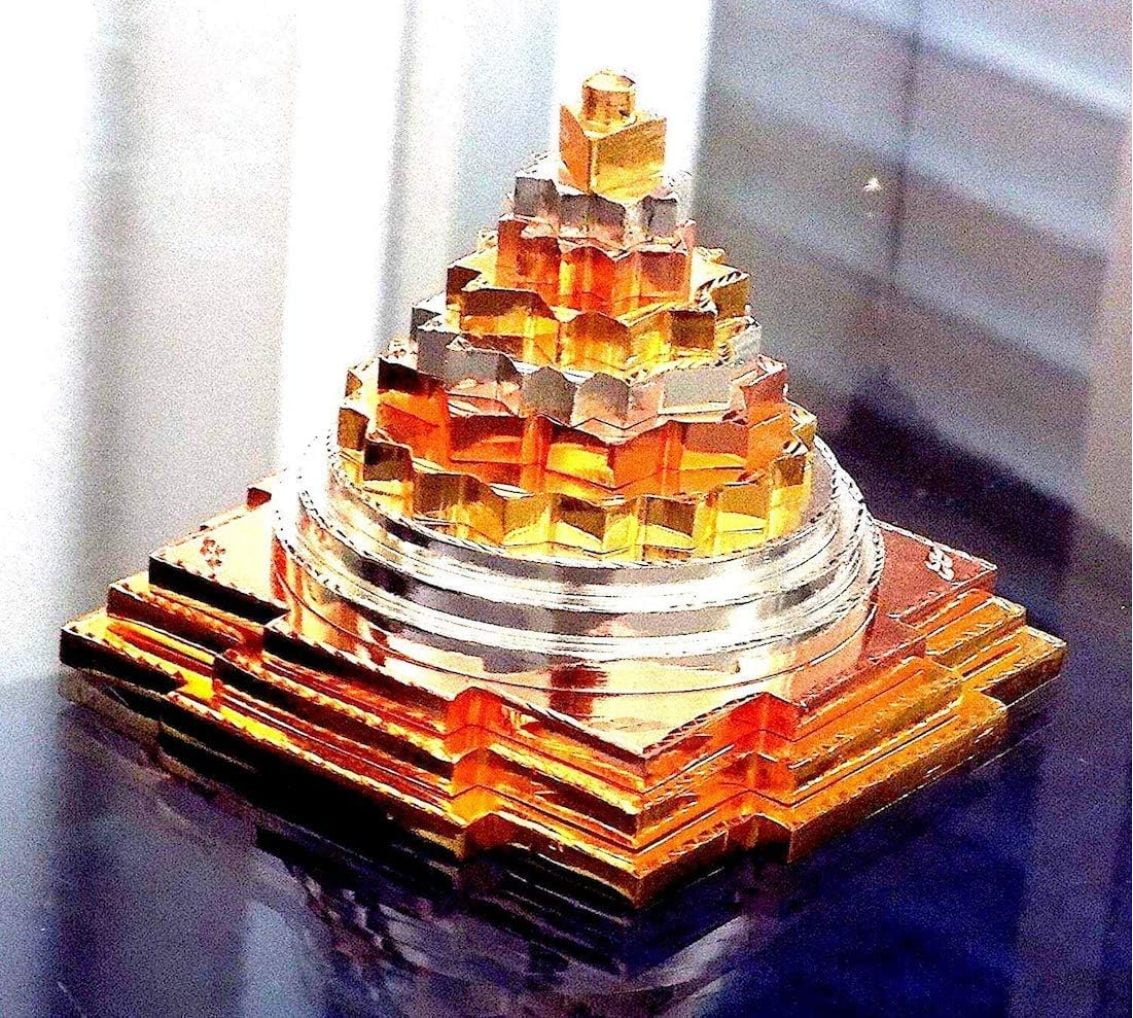 Sri Yantra, Meru Yantra, Sri Chakra in Brass Size 3" Inch - Spiritual ...