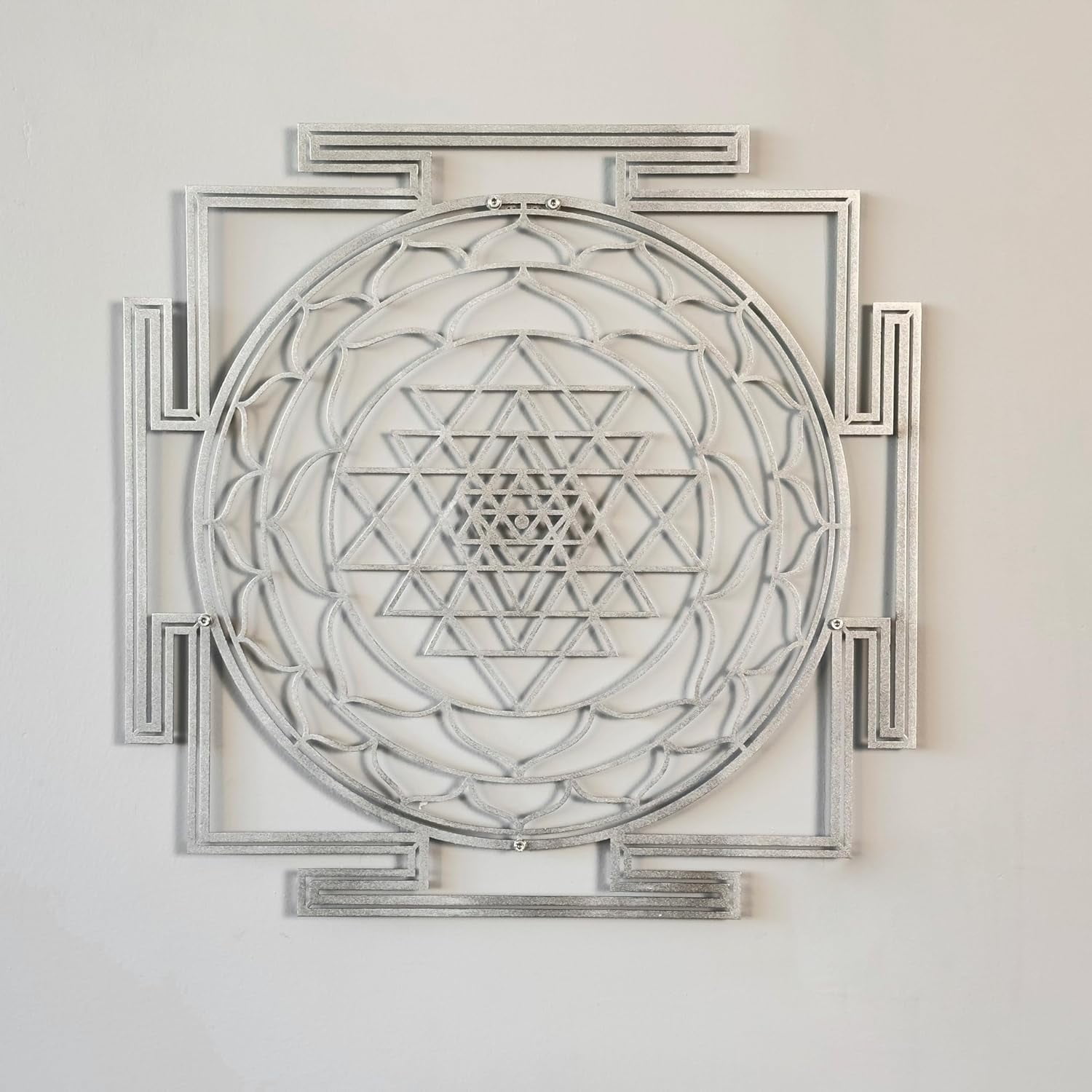 Sri Yantra Metal Wall Art, Sacred Geometry Chakra Wall Decor ...
