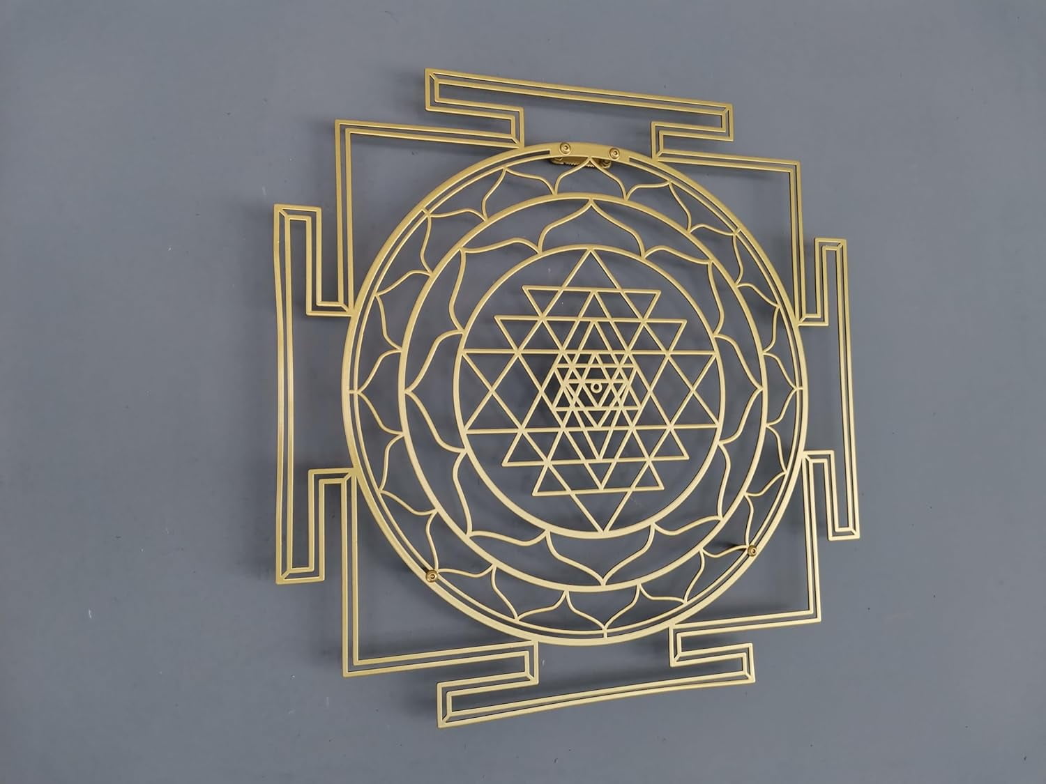 Sri Yantra Sacred Geometry Metal Wall Decor, Sacred Geometry Metal Wall ...