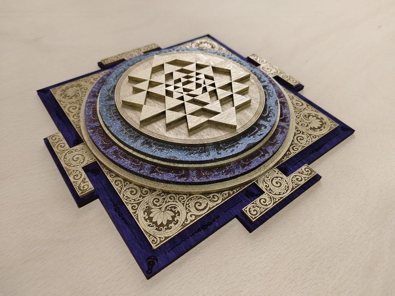 Sri Yantra Wall Art, Sacred Geometry, Sri Chakra, Shree Yantra, Shri Yantra, Sri Yantra, 3D ...