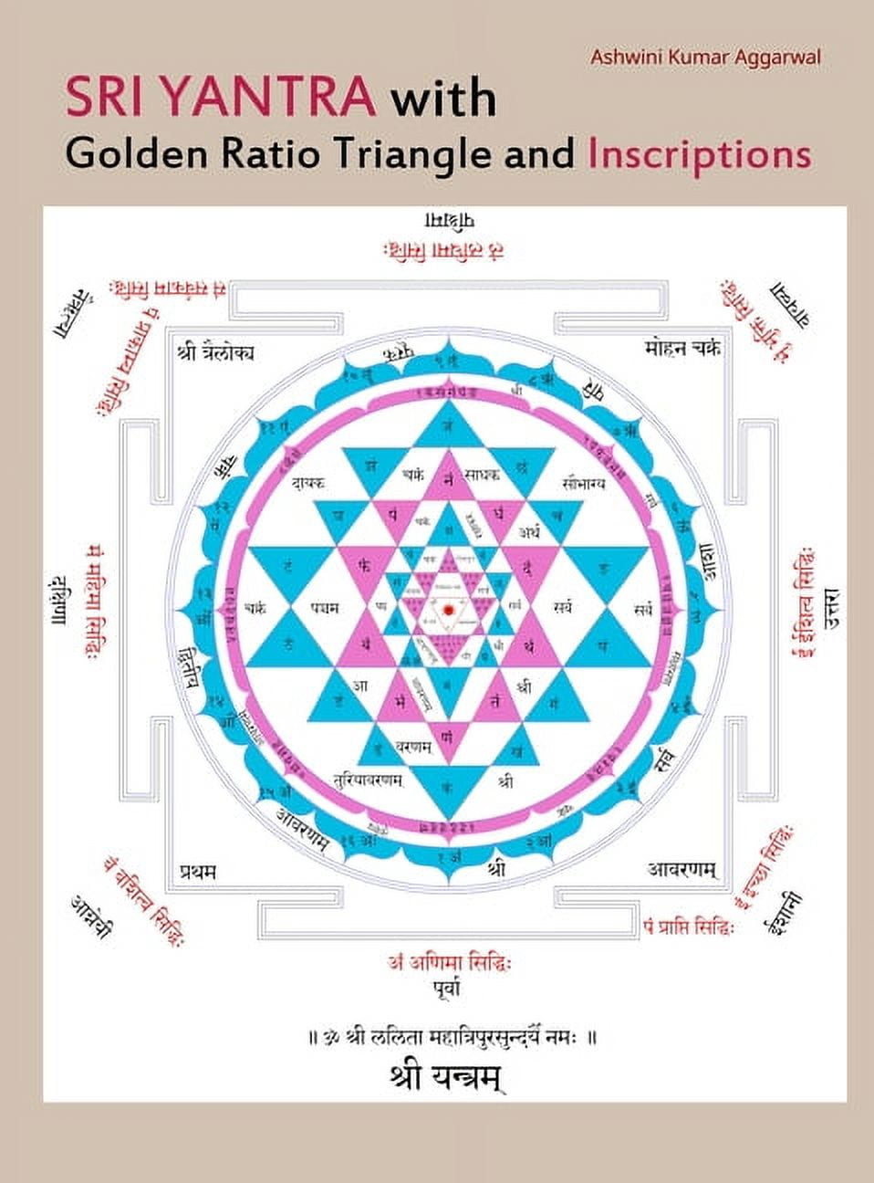 Sri Yantra with Golden Ratio Triangle and Inscriptions (Hardcover ...