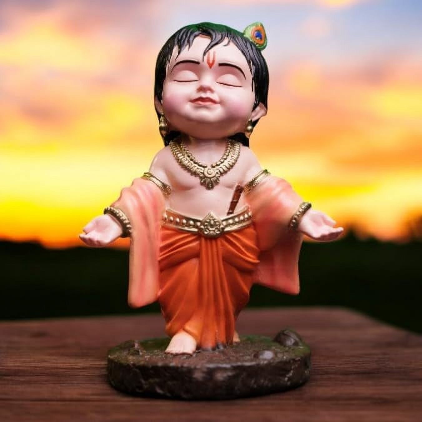 SriMaa Ventures Handcrafted Bal Krishna for Car Dashboard Home Decor ...
