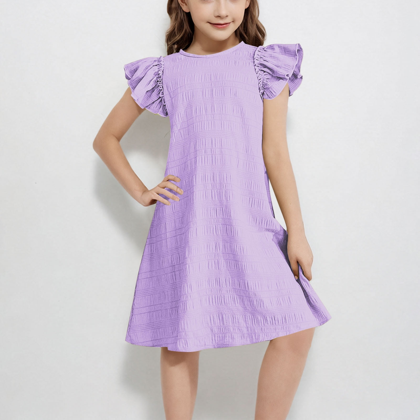Sriper 3T Dresses for Toddler Girls,Ruffle Dress Cotton Ruffle ...