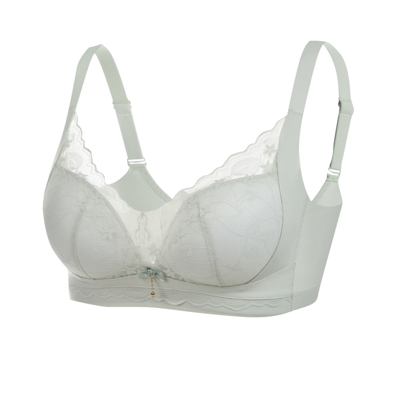 Sriper Daisy Button Bras for Older Women,44C Wireless Bralette for Plus ...