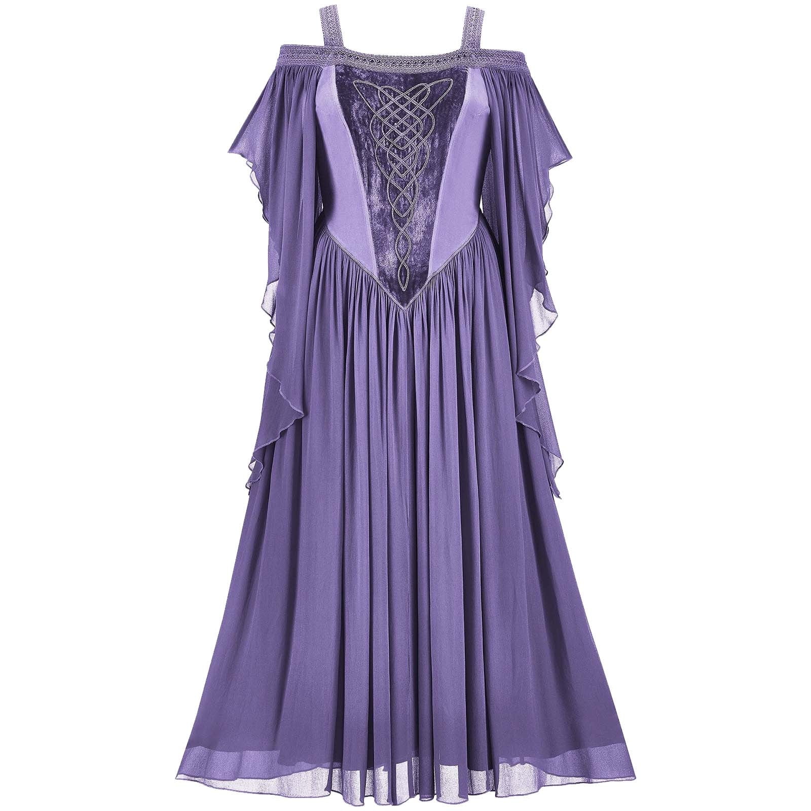 Sriper Medieval Renaissance Halloween Costume Dress for women Cold ...