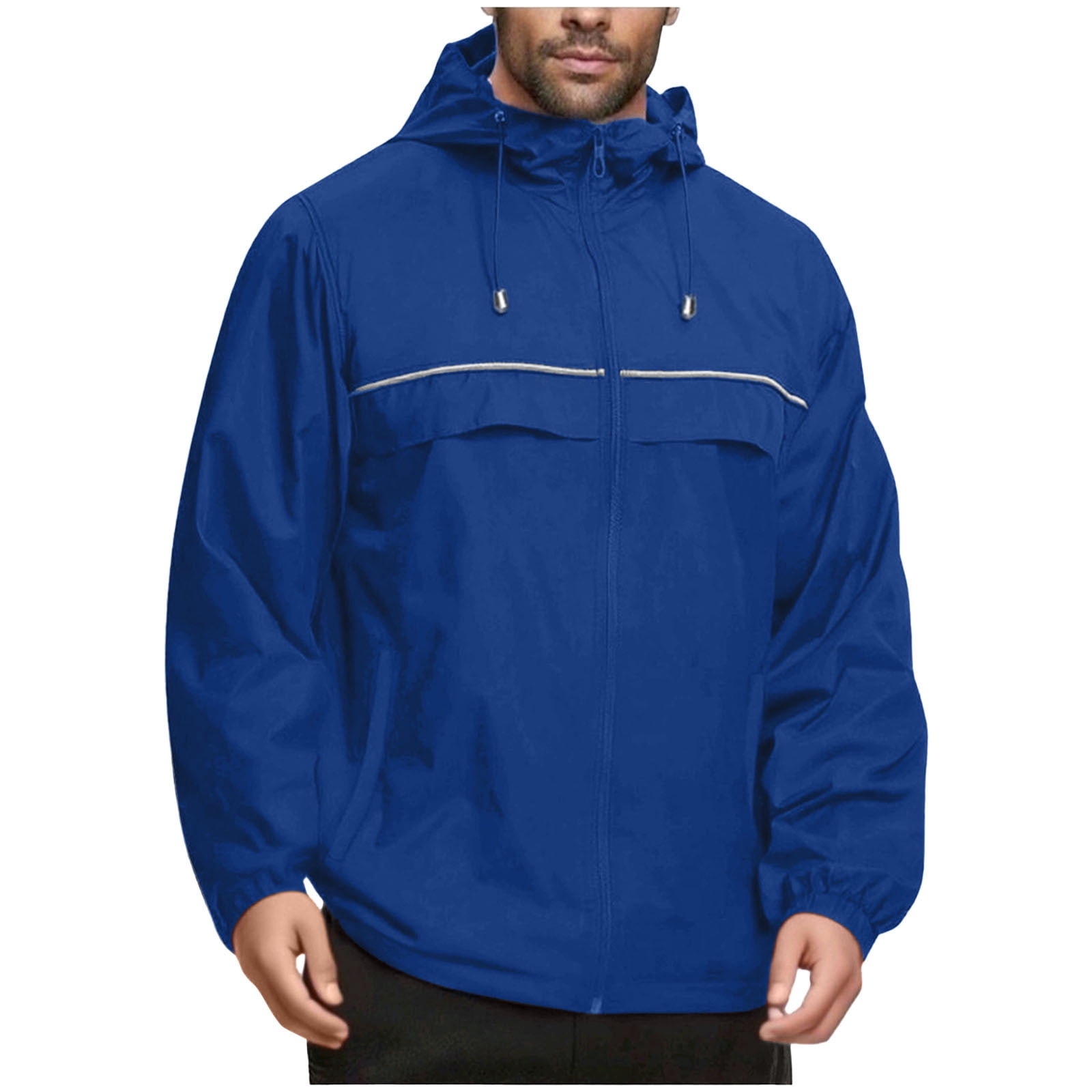 Sriper Men's Hooded Waterproof Raincoat Hiking Climbing Windbreaker ...