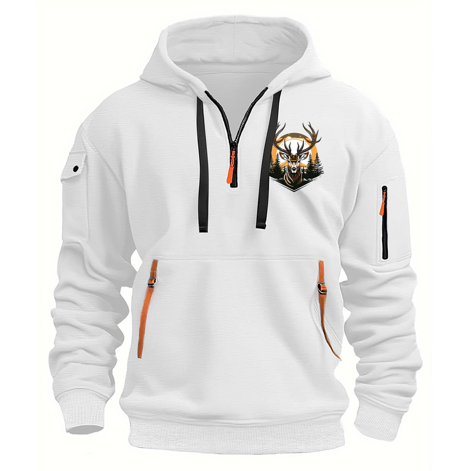 Sriper Men's Oversize Tactical Hoodie, Athletic Long Sleeve Drawstring ...