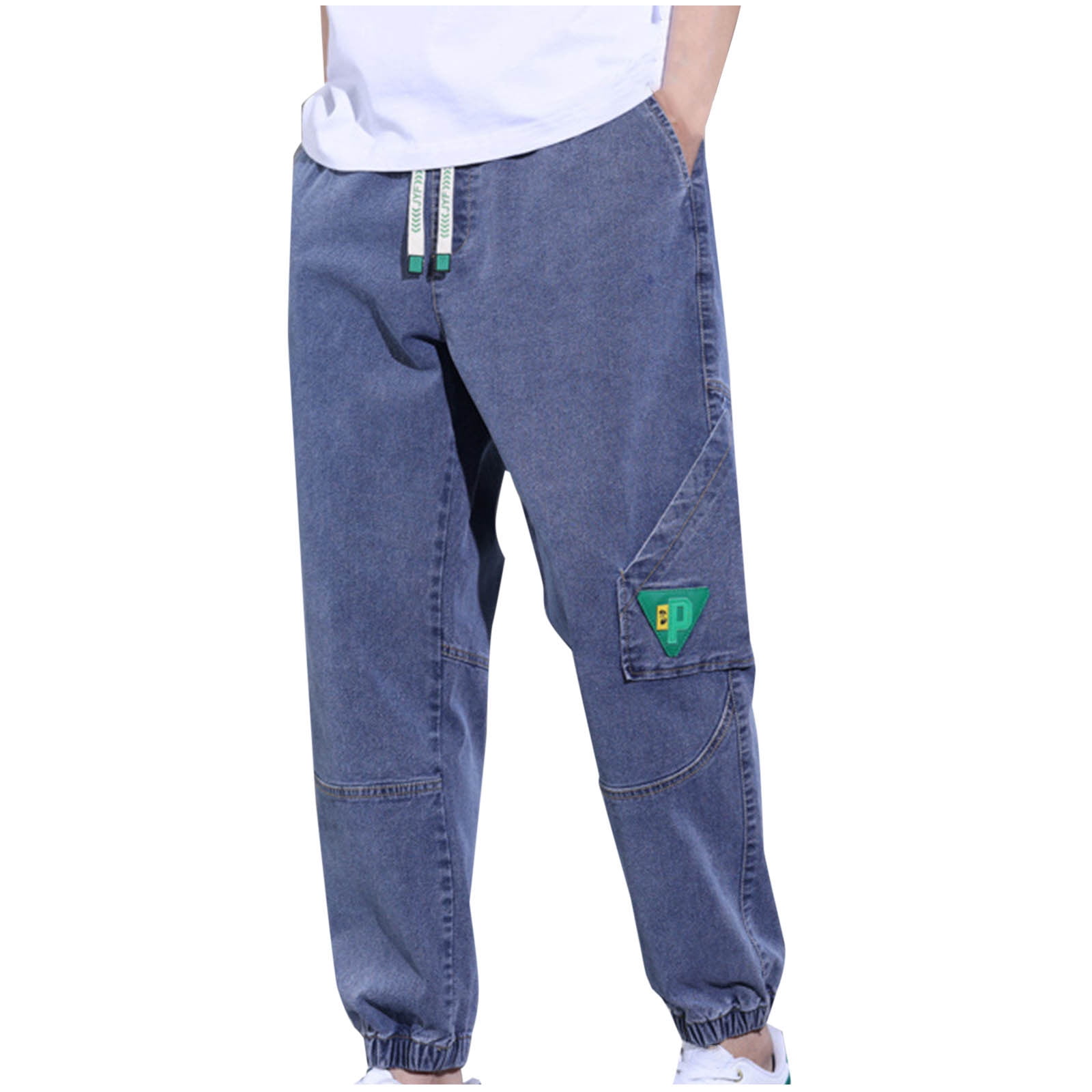 Sriper Men's Thick Work Jeans Large Size Cargo Pants with Stretch ...