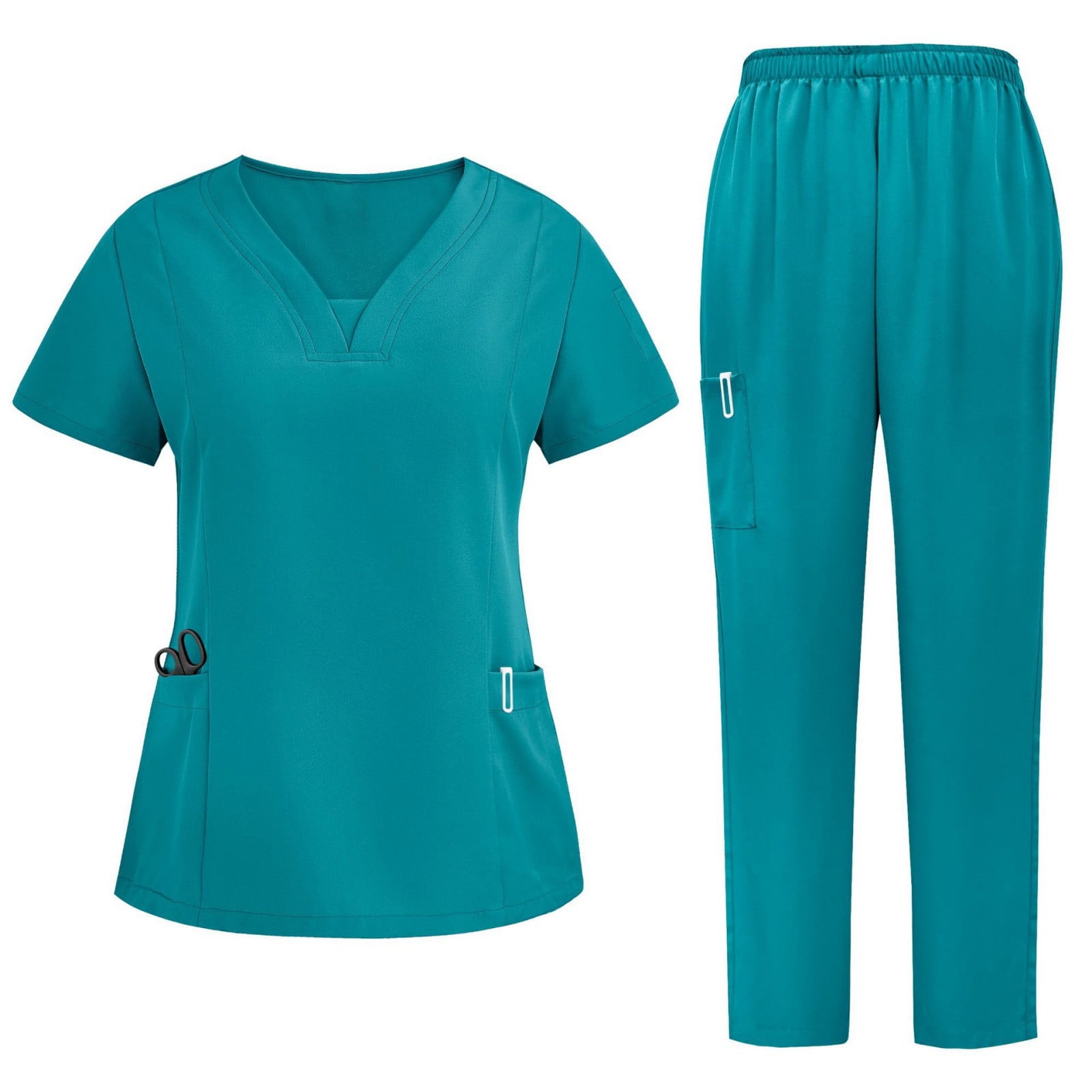 Sriper Nurses Scrubs Sets for Women Clearance,Scrub Tops Women Stretchy ...