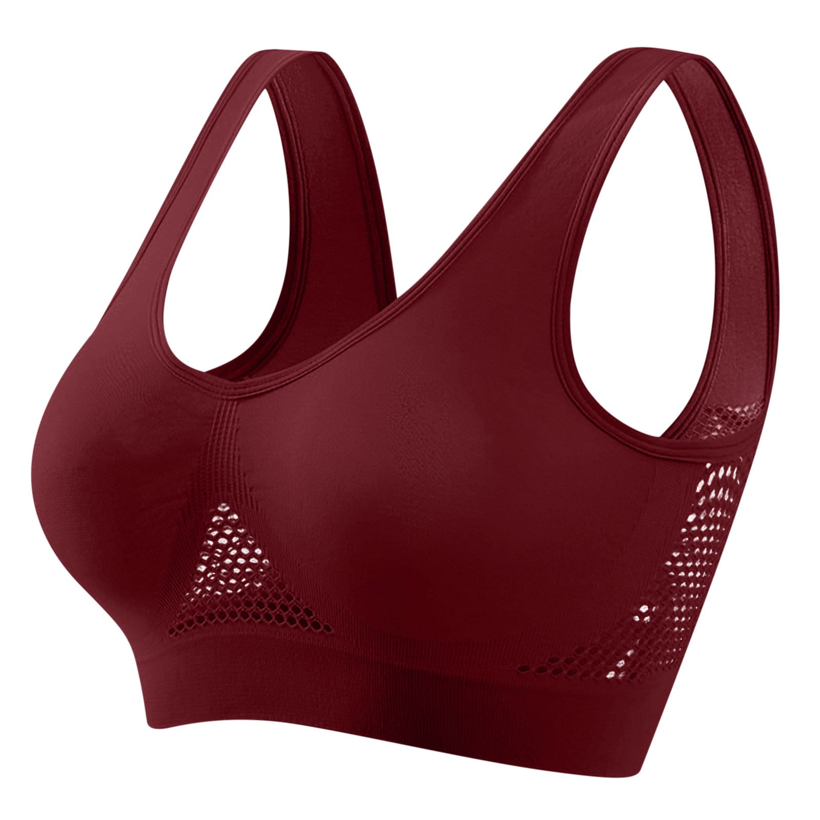 Sriper Plus Size Sport Bras for Women Wireless,Racerback Push Up ...