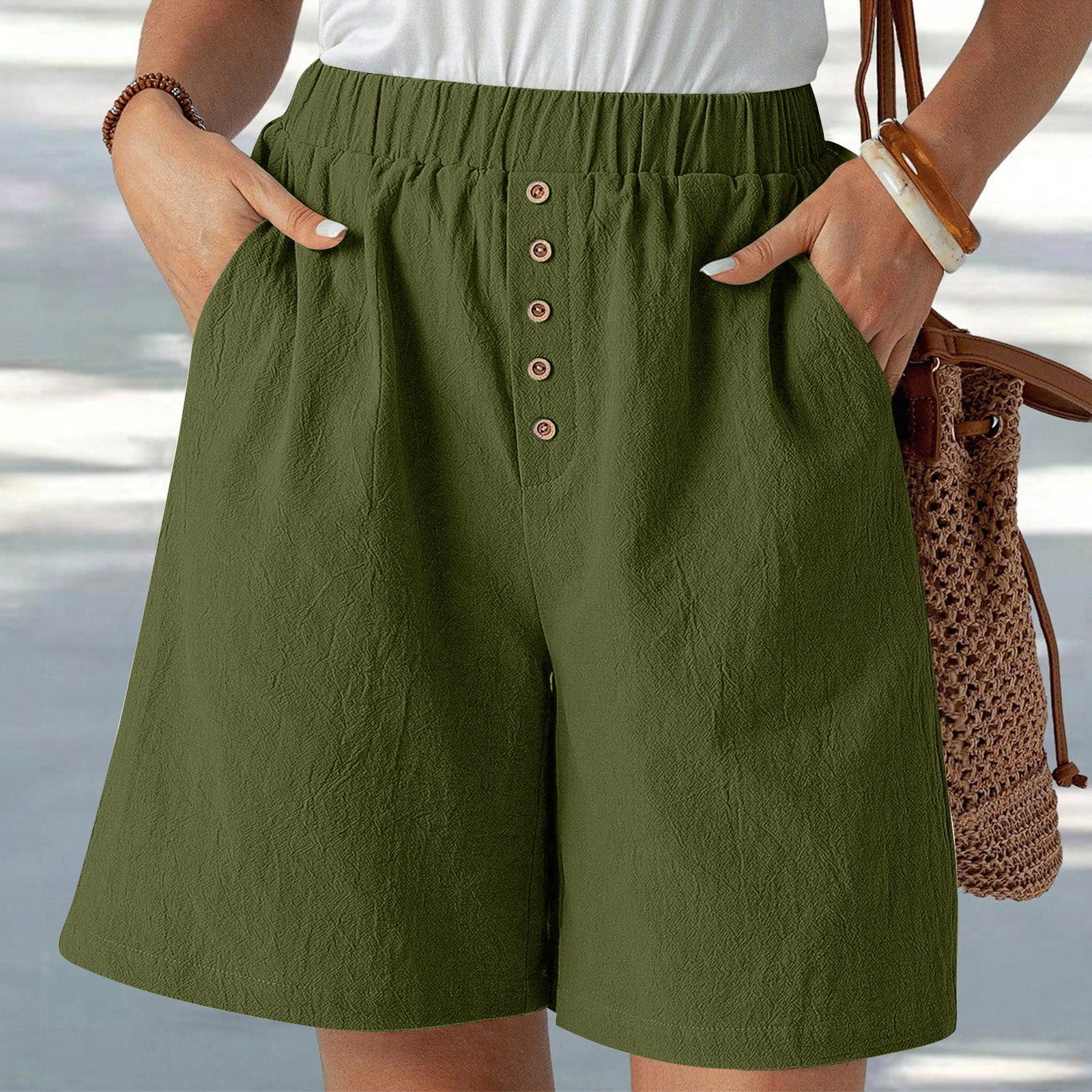 Sriper Shorts for Women Trendy Summer ,Workout Pants Tummy Control,Wide ...