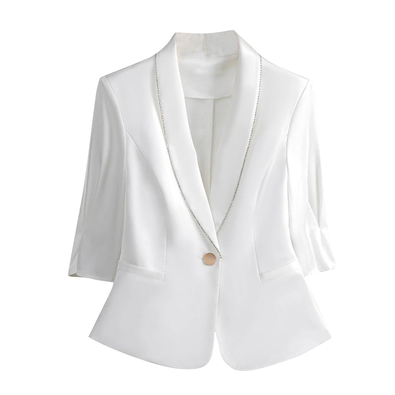 Sriper Women's Holiday 3/4 Sleeve Blazer Lapel Suit Jacket, Festive ...