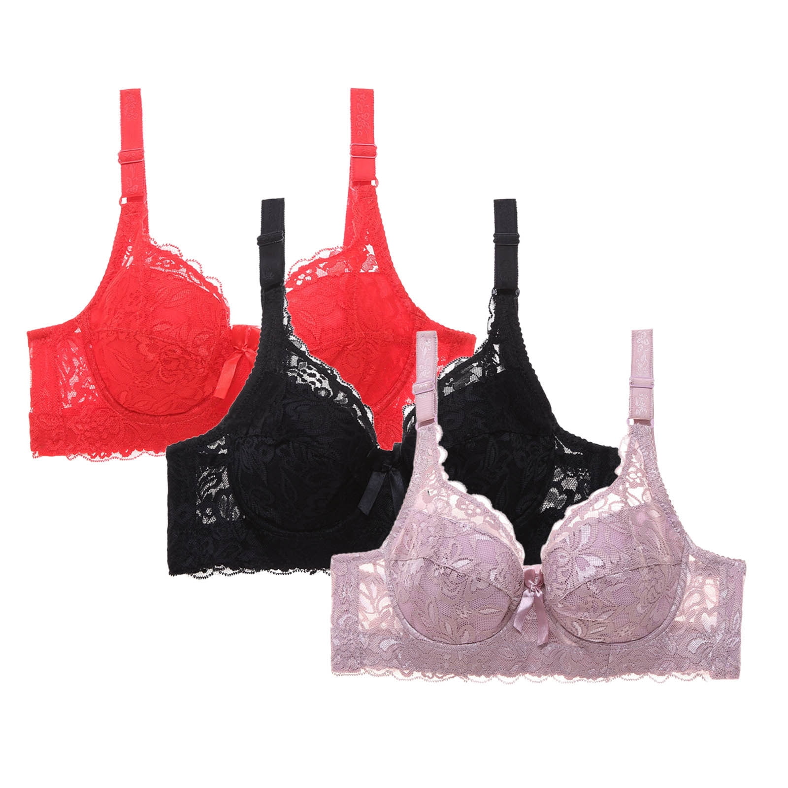 Sriper Womens Cotton Sports Bras Multipack 3 Pack,44Dd Bralette for ...