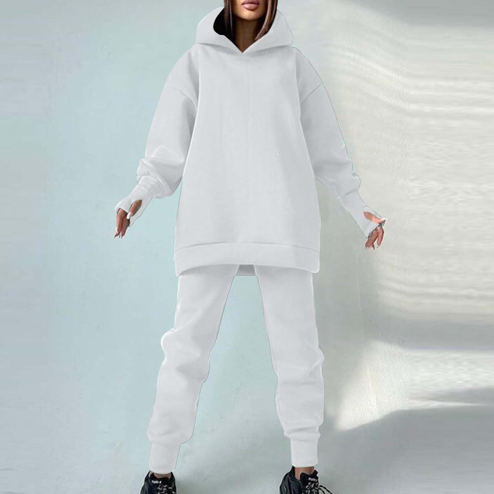 Sriper Womens Lounge Sets Cotton 2 Piece Outfits Oversized Drop ...