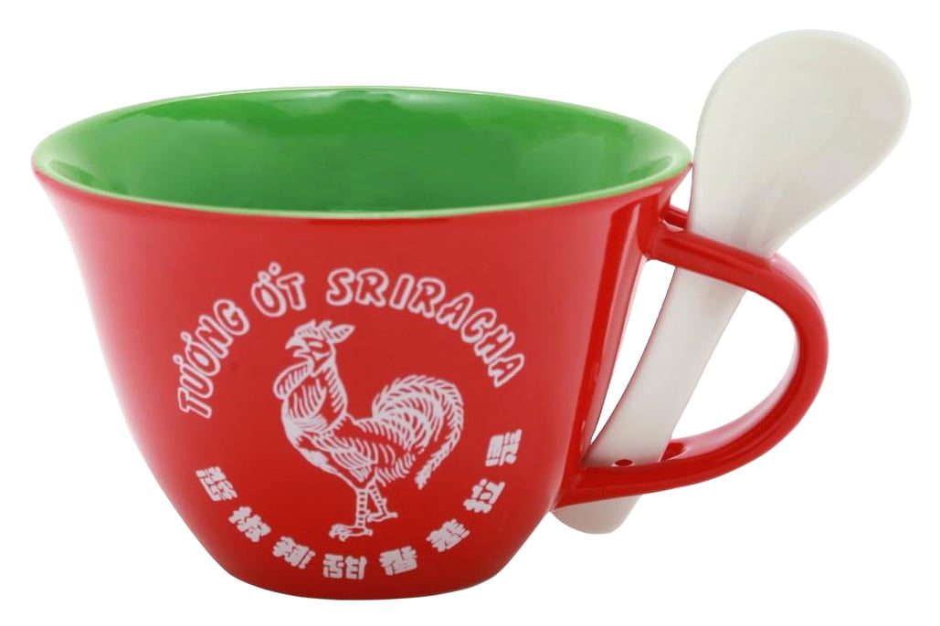 Sriracha Hot Chili Sauce Ramen Noodle Bowl Soup Mug With Spoon ...