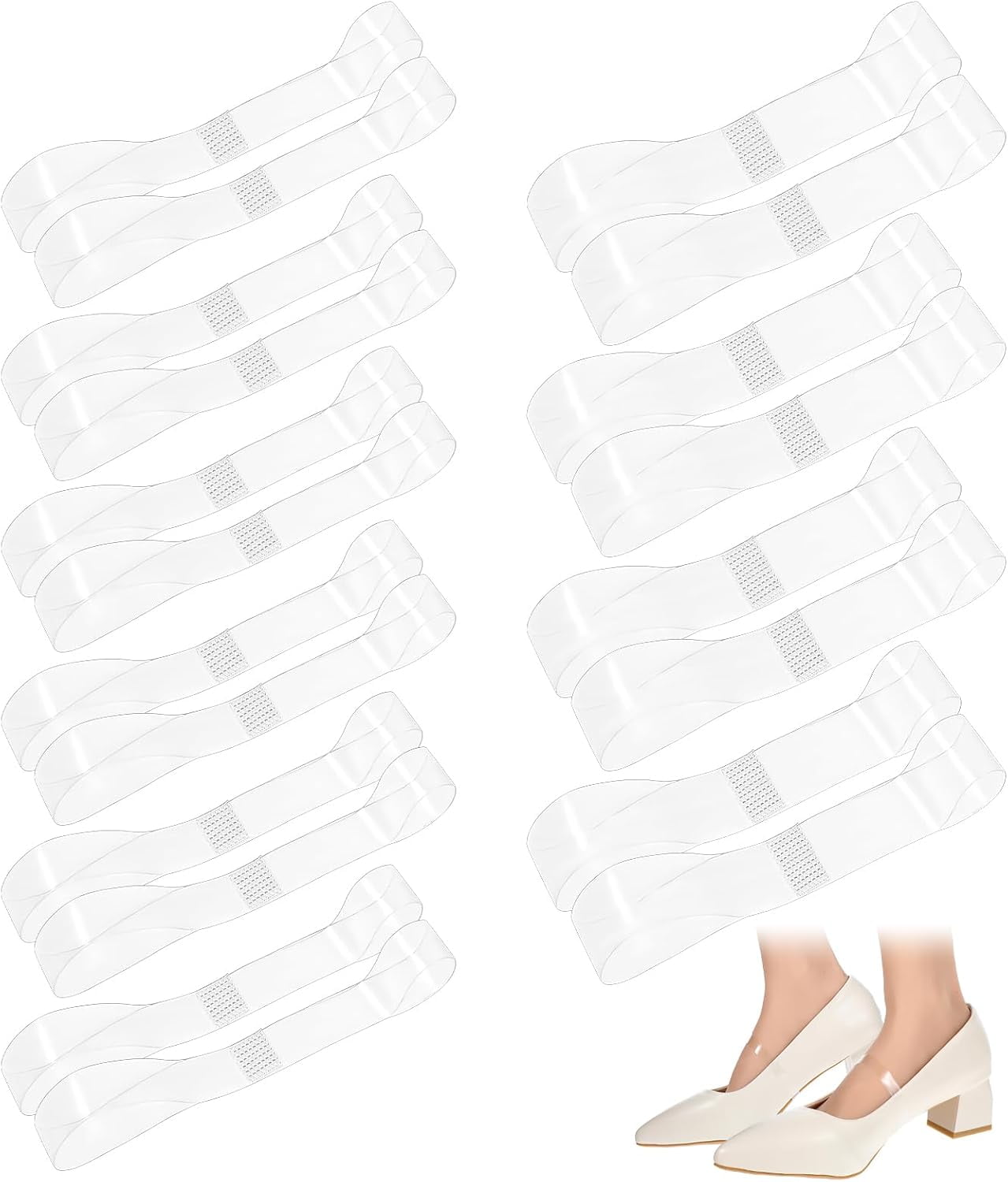 Srix 10 Pairs Invisible Shoe Straps for Heels, Transparent Replacement ...