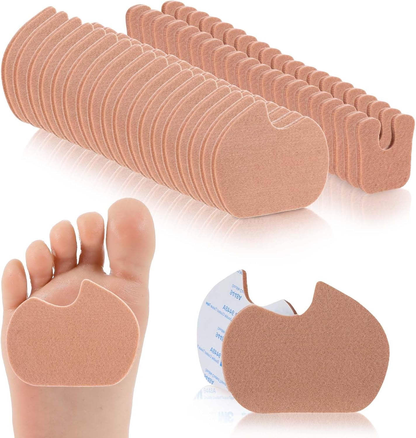 Srix 20Pcs Dancers Pads for Feet, Felt Foot Pads for Balls of Feet, Soft Metatarsal Pads Women ...