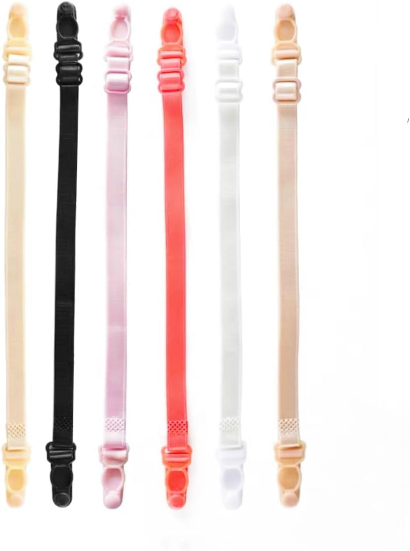 Srix 6 Pack Women's Elastic Bra Strap Holder for Slipping, Racer Back ...